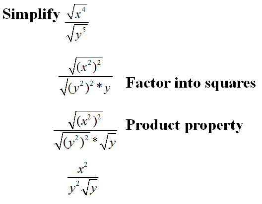 Simplifying Radical Expressions